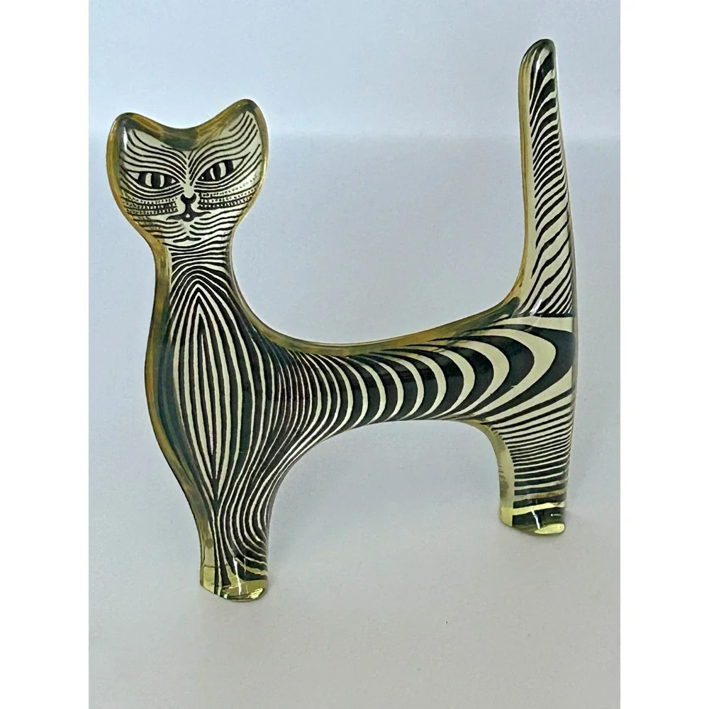 Art | Vtg Abraham Palatnik Attributed Lucite Acrylic Cat Sculpture Pair ...